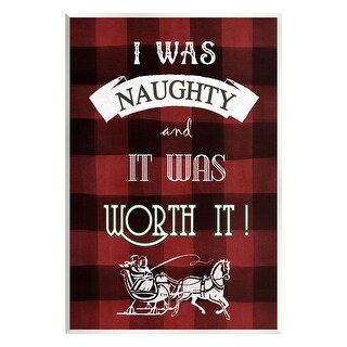 Stupell Funny Plaid Christmas Wall Plaque Art Design by Carol Robinson ...