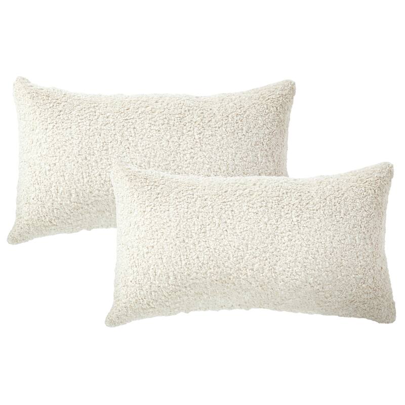 Sorra Home Indoor Soft-Textured Knife Edge Lumbar Pillows (Set of 2 ...