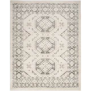 HomeRoots 8' x 10' Cream Floral Distressed Area Rug - 118 - Bed Bath ...