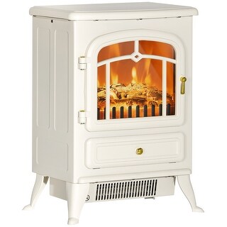 22 Inch Electric Fireplace Heater,Freestanding Fire Place Stove with ...