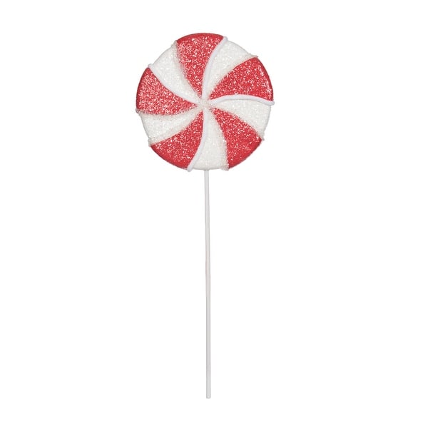 Large Foam Peppermint Stick Artificial Stems for Christmas Decor - Red ...