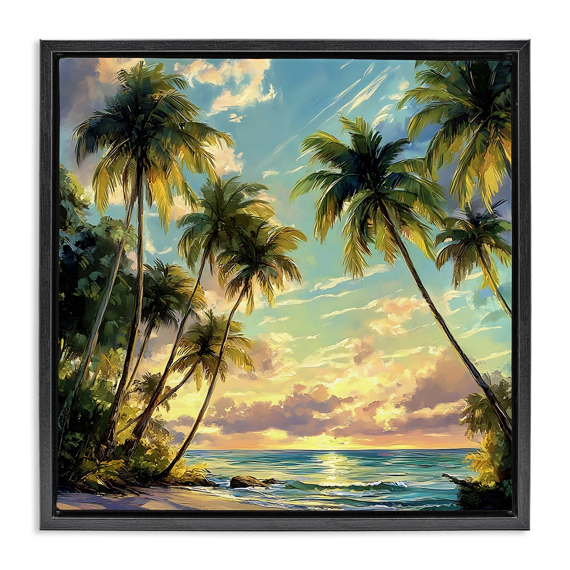 simple green sunset beach