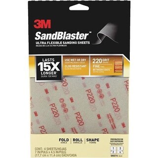 3M 220G Flexible Sandpaper 28220SB-UF4 Unit: PKG - Bed Bath & Beyond ...