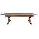 8' x 40" Rectangular Antique Rustic Solid Pine Folding Dining Table ...