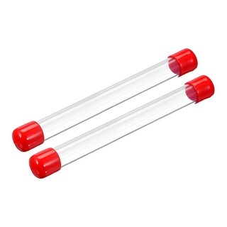 Clear Rigid Tube Plastic Tubing with Red Cap 18mmx20mm/0.71"x0.8", 2 ...