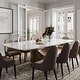 63"-94" Hobart Modern Dining Table with Rectangular Sintered Stone ...