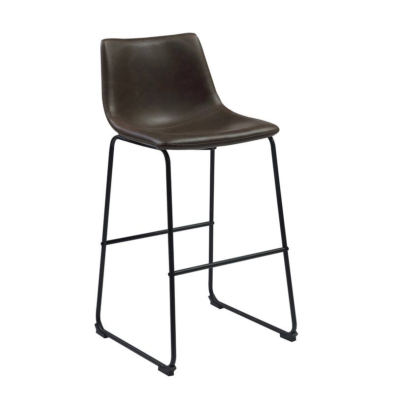 Hammond Industrial Brown Faux Leather Stools (Set of 2) - Overstock ...