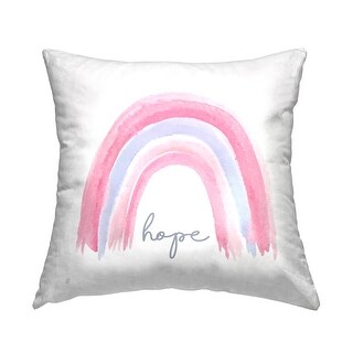 Stupell Pastel Pink Rainbow Uplifting Hope Calligraphy Printed Throw ...