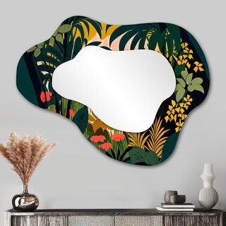 Blossoming And Vibrant Jungle Flora I - Forest Wall Mirror In Boom ...