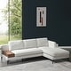Modular L-shaped Sofa With a Reversible Design and Built-in Wooden ...