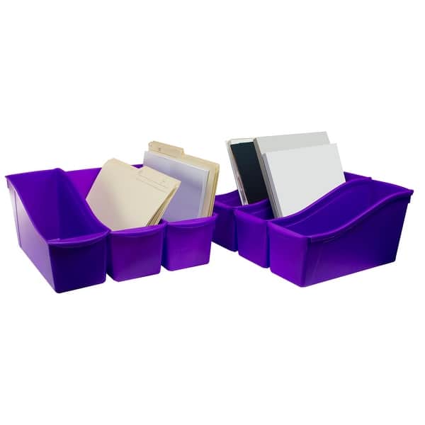 Storex Large Book Bin, Purple, Pack of 6 - Bed Bath & Beyond - 39180631