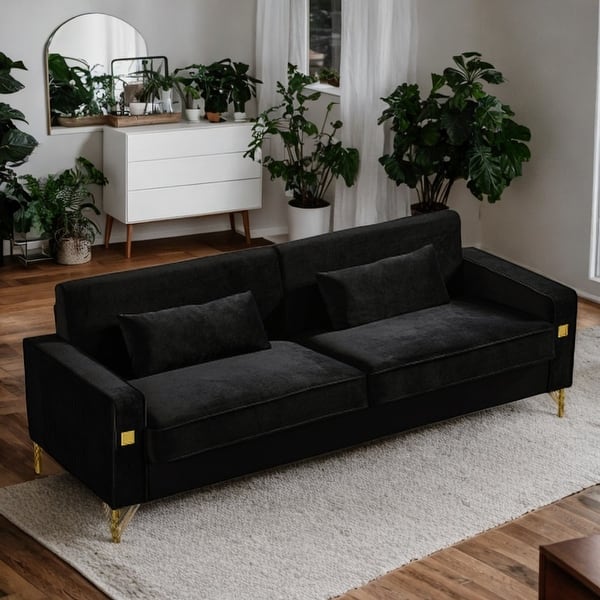 Velvet Couch Gold Legs,Upholstered Sofa - Bed Bath & Beyond - 39520826