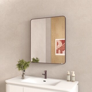 30x36In,Bathroom Wall Mirror,Anti-Rust,Tempered Glass Mirrors,Hangs ...