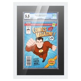 Comic Book Frame Wall Display with Mat for 1 CGC, CBCS OR PGX Graded ...
