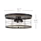 Farmhouse 4-Light Drum Metal Frame Flush Mount Ceiling Light with ...