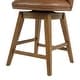 Linon Barrick Big & Tall Brown Upholstered Swivel Counter Stool- Set of ...