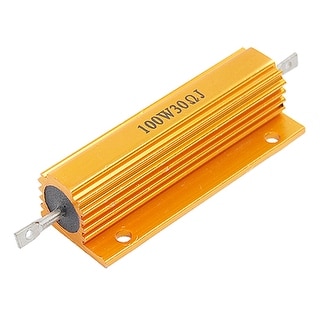 100W Power 5% 30 Ohm Resistance Value Aluminum Resistor - Gold Tone ...
