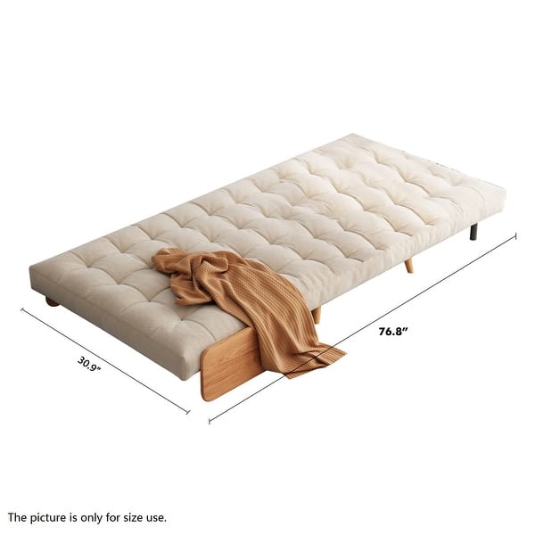 JASIWAY Modern Upholstered Sofa Bed, Beige - Bed Bath & Beyond - 38280996