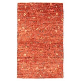 ECARPETGALLERY Hand-knotted Peshawar Ziegler Red Wool Rug - 3'9 x 6'0 ...