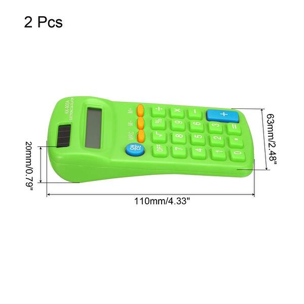 2Pcs Small Pocket Calculator 8 Digit Display Office Handheld ...