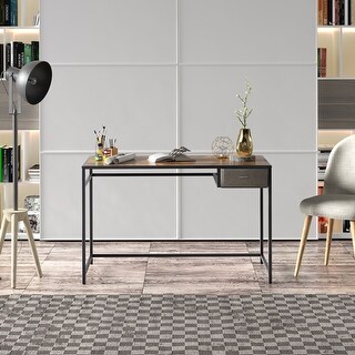 Modern Simple Computer Desk Workstation Desks 46.5 Inch Study Writing ...