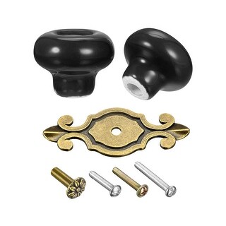 Ceramic Drawer Knobs, 2Pcs 32mm/1.26" Dia. Knob, W Base and Screws ...