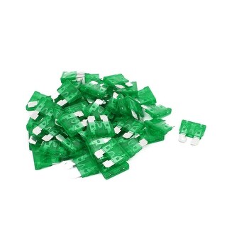 50pcs 30A Fuse Truck SUV Fuses Miniature Blade Fuse Green - Green ...