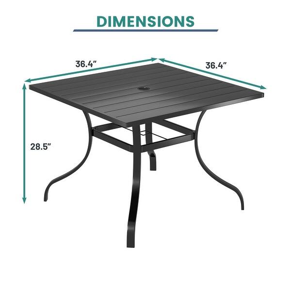 Steel square dining table for terrace - Bed Bath & Beyond - 40817215