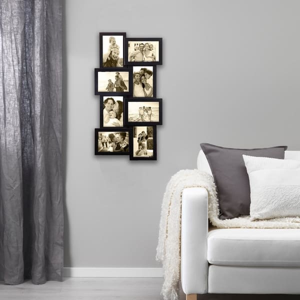 HELLO LAURA Dynamic 8-Opening Staggered Collage Photo Frame Wall ...