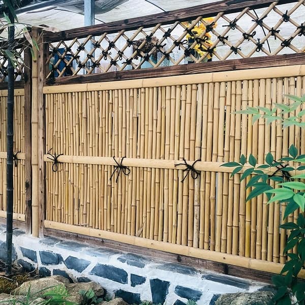 4 ft x 6 ft Japanese Bamboo Zen Garden Fence Panel - Set of 2pc - Bed ...