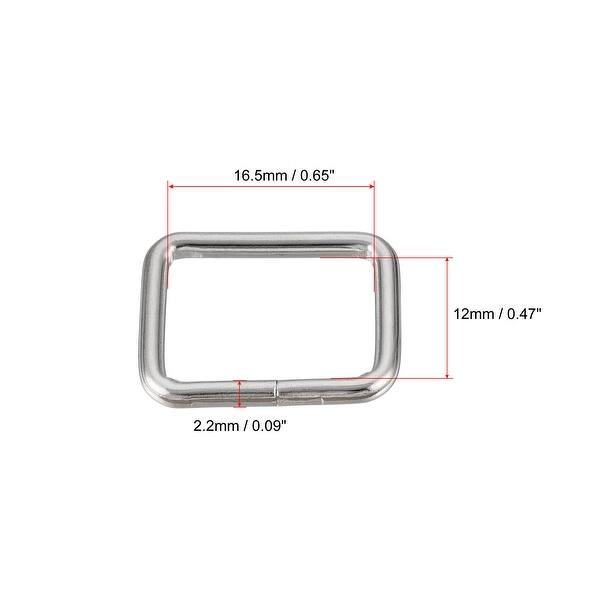 Metal Rectangle Ring Buckles 16.5x12mm for Bags Belts DIY 20pcs - Bed ...