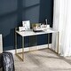 Writing desk marble top and gold leg - Bed Bath & Beyond - 38459567