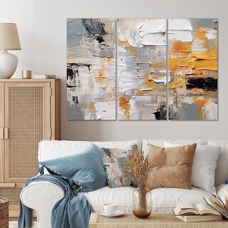 Designart "Beige and Gold Cubist Kaleidoscope III" Cubism Canvas Wall ...