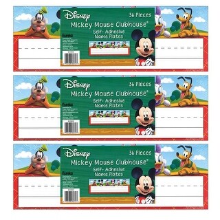 Mickey Mouse Clubhouse® Self-Adhesive Name Plates, 36 Per Pack, 3 Packs ...