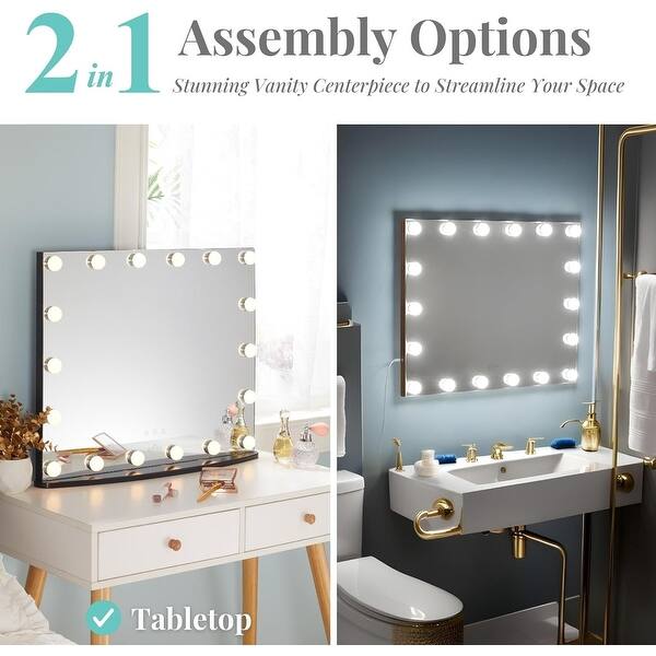 light up tabletop mirror