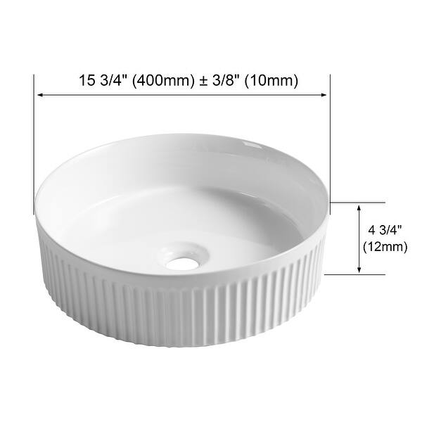 Ceramic Circular Vessel Bathroom Sink Art Sink - Bed Bath & Beyond ...
