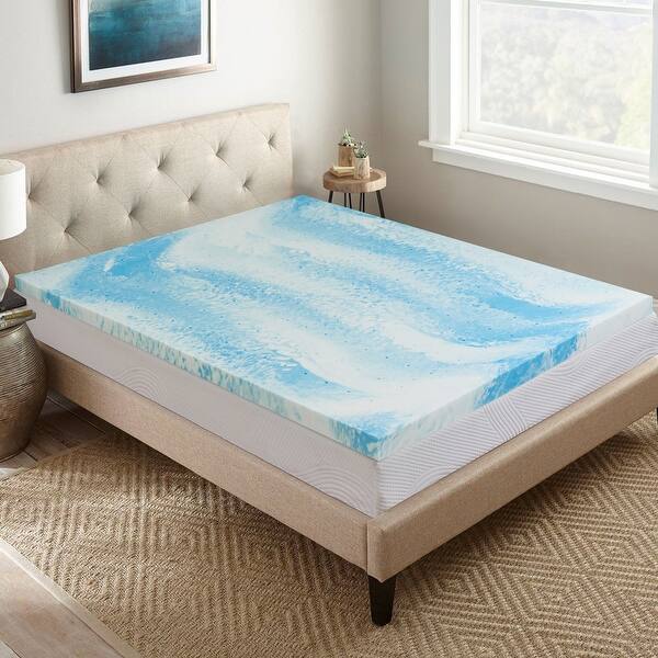 CHUN YI Memory Foam Gel wave pattern Mattress Topper - Bed Bath ...