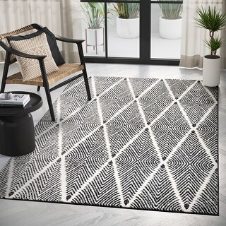 Abani Rugs Nordic NOR120A Black Diamond Pattern Area Rug - Bed Bath ...