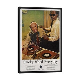 iCanvas "Smoke Weed Everyday" by Ads Libitum Framed Canvas Print - Bed ...