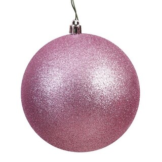 Vickerman 3" Mauve Glitter Ball Ornament, 12 per Bag - Pink - Bed Bath ...