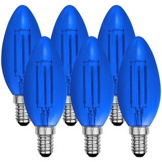 Luxrite Colored LED Blue Light Bulb, 4W, Dimmable, UL Listed, E12 ...