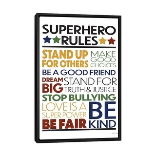 iCanvas "Superhero Rules" by Susan Ball Framed Canvas Print - Bed Bath ...