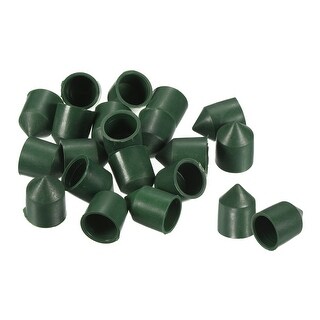 80Pcs 0.63" Inner Dia Plastic Pointed Garden Plants Bamboo Cane End ...