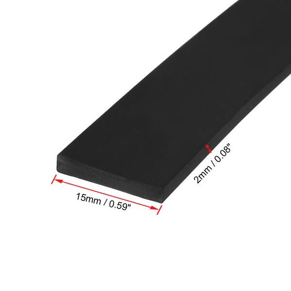 Solid Rectangle Rubber Seal Strip 15mm Wide 2mm Thick, 3 Meters Long ...