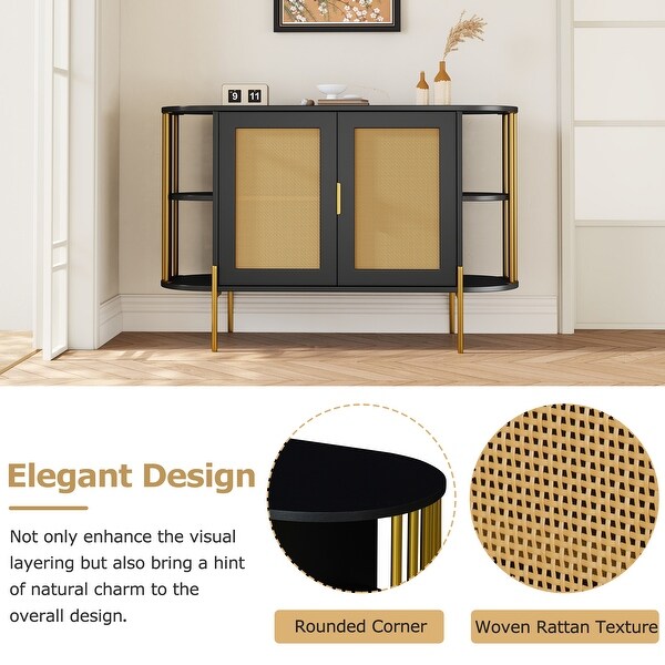 Black and gold sideboard cabinet store