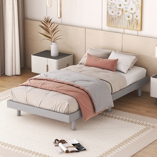 Modern Design Twin Size Floating Platform Bed Frame - Bed Bath & Beyond ...