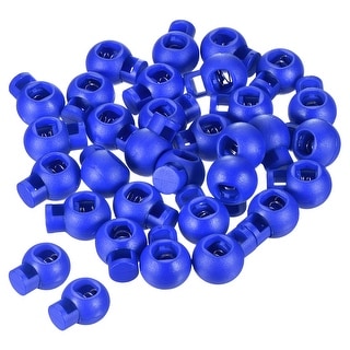 Cord Locks, 100 Pack Ball Spring Toggle Stopper, Dark Blue - Dark Blue ...