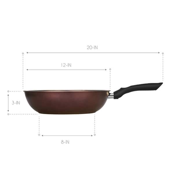 TECHEF Art Collection - 12 Inch Wok/Stir-Fry Pan with Cover - Bed Bath ...