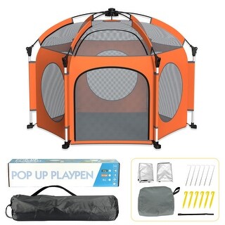 Portable Playpen for Babies and Toddlers - Pop Up Playpen for Baby with ...