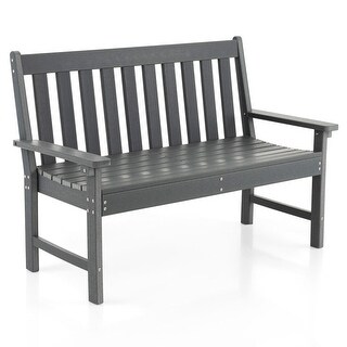Durable Outdoor Bench with Comfortable Backrest and Seat - 52" x 25.5 ...